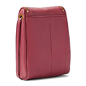 HOBO Fern Stylish Bag for Women - Leather Construction with Top Zip Closure, Printed Lined Interior, and Adjustable Crossbody Strap Bag Sangria One Size One Size