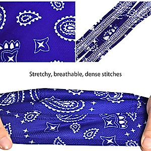 Doo Rag Bicycle Skull Caps Helmet Liner Cooling Hat Cap Summer Sweat Wicking Beanie Hat for Women/Men (Paisley-6, one Size)