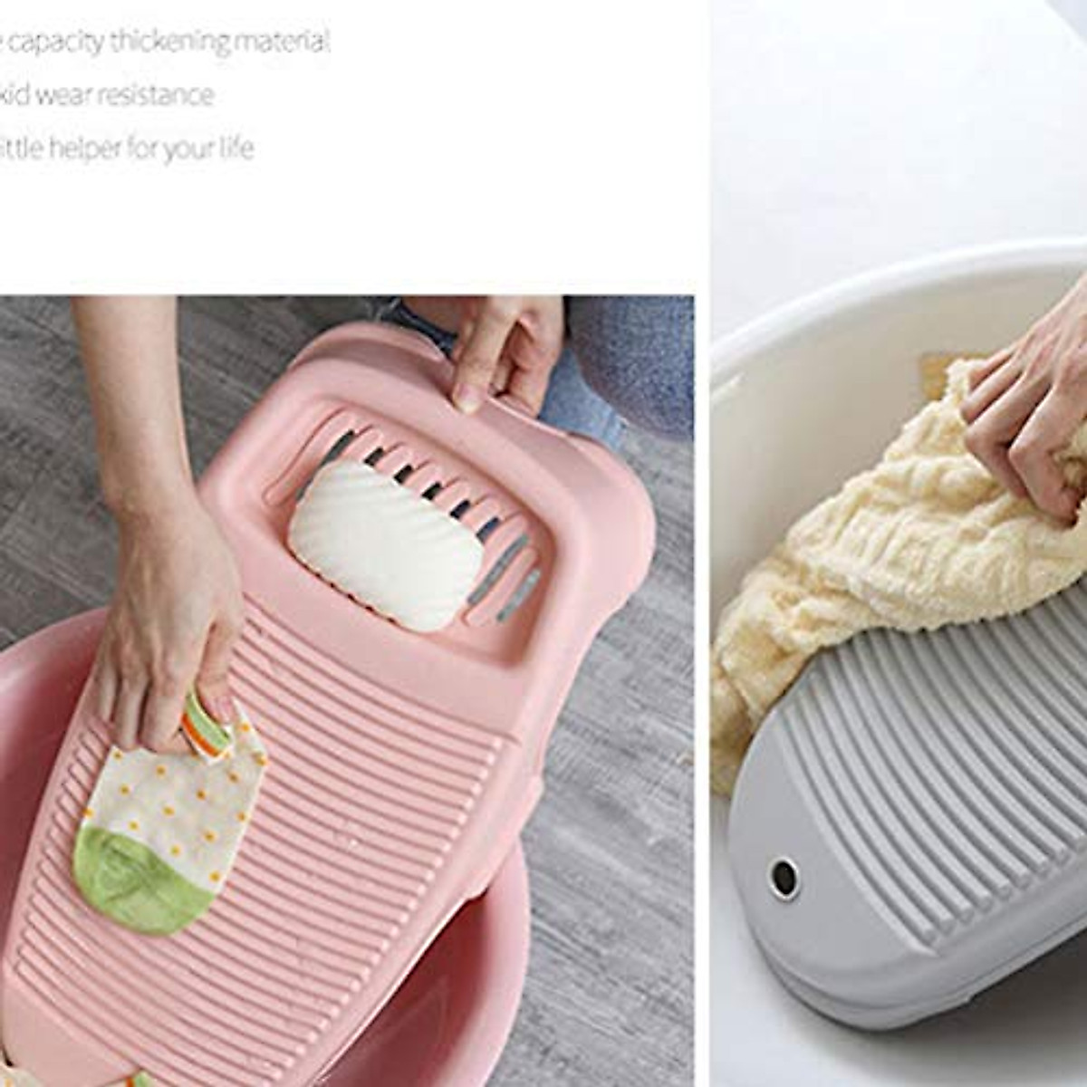 Angoily Wash Board for Hand Washing Cloths Wash Boards-old Fashioned Manual Mini Washboard Shovel Washing Board Hand Wash Clothes Tool Portable Washer Machine Child Cleaning Board Non-slip