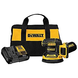 DEWALT 20V MAX Orbital Sander Kit, 5 Inch, Cordless, 12000 OPM, Battery and Charger Included (DCW210D1)