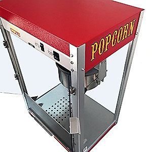 Paragon Theater Pop 8 Ounce Popcorn Machine for Professional Concessionaires Requiring Commercial Quality High Output Popcorn Equipment, Red