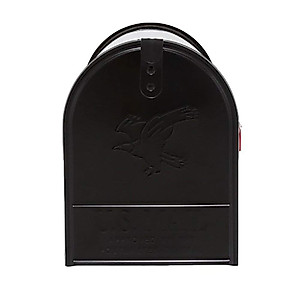 Gibraltar Mailboxes Elite Large Capacity Galvanized Steel Black, Post-Mount Mailbox, E1600B00