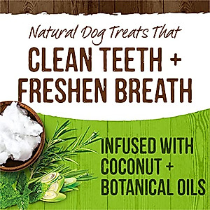 Merrick Fresh Kisses Dog Dental Treats, Coconut Plus Botanical Oils Recipe, Dog Treats for Large Breeds Over 50 Lbs - 2.23 lb Box, 22 Count (Pack of 1)