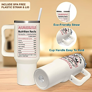 Couple Fox Christmas Gifts for Mom, Wife - Mom Gifts - Gifts for Mom from Daughter, Son, Kids - Mothers Day, Birthday Gift For Mom, Mama Gifts - Mom Tumbler With Handle 40oz