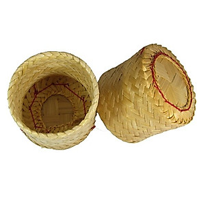 Thai Lao Sticky Rice Single Serving Bamboo Basket 3.5 Inch By Inspirepossible