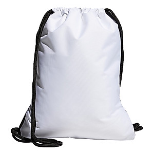 adidas Alliance Sackpack, Drawstring, Lightweight Small Gym Bag for Women, Soccer Backpack, White/Black/Black, One Size