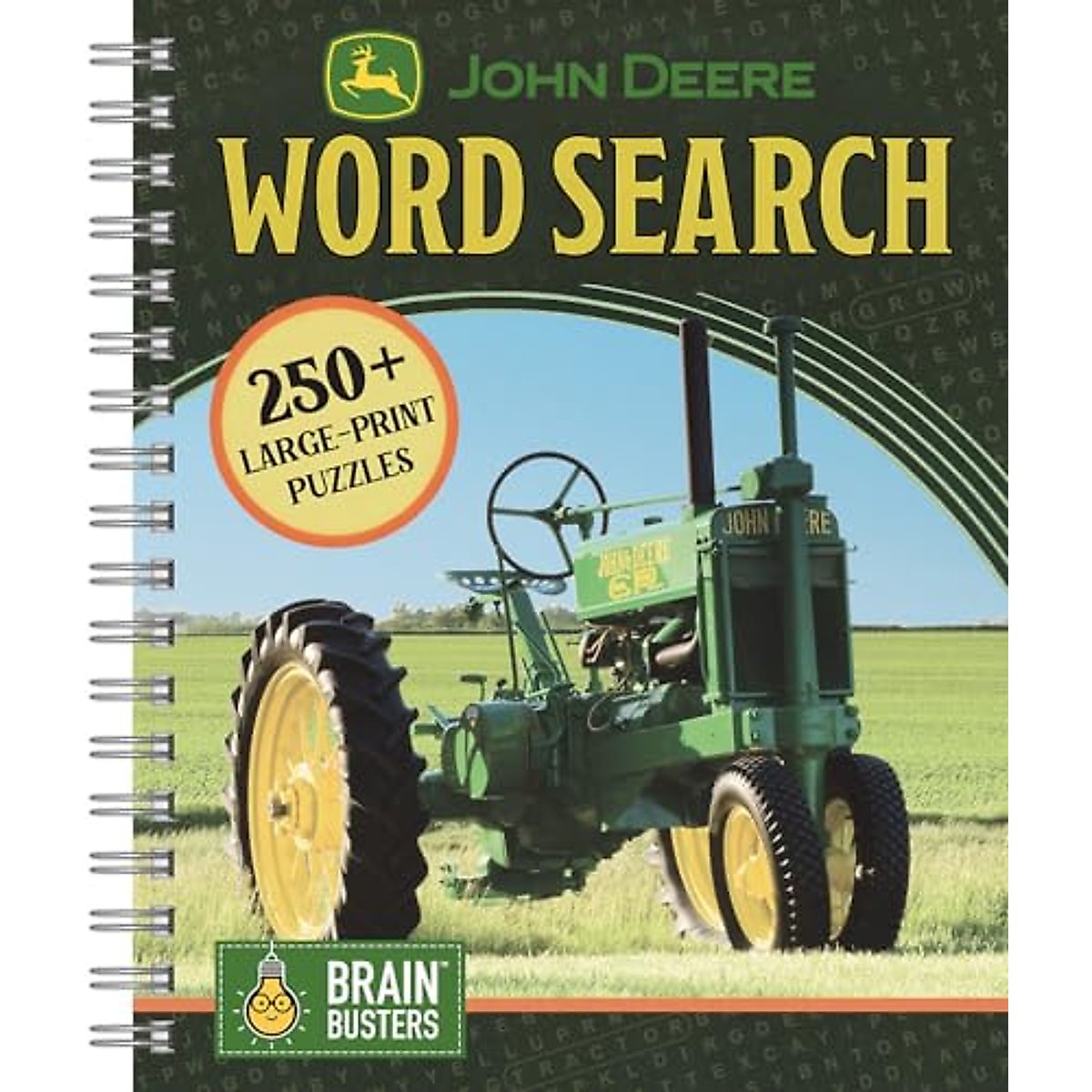 John Deere Word Search, Multi-Level Spiral-Bound Puzzle Book Including More Than 250 Farm, Tractor, and Animal Puzzles (Part of the Brain Busters Puzzle Collection)