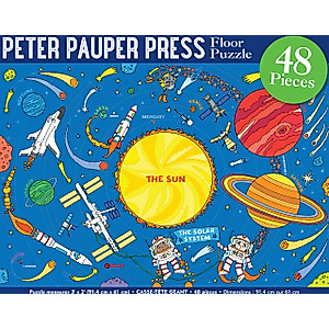 PETER PAUPER PRESS Solar System Jumbo Floor Puzzle - (48 Pieces) (36 inches Wide x 24 inches high)