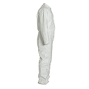 DuPont Tyvek Disposable Coveralls with Zipper Front, 25 Coveralls, White, Size XL, TY120SWH