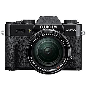Fujifilm X-T10 Black Mirrorless Digital Camera Kit with XF 18-55mm F2.8-4.0 R LM OIS Lens - International Version