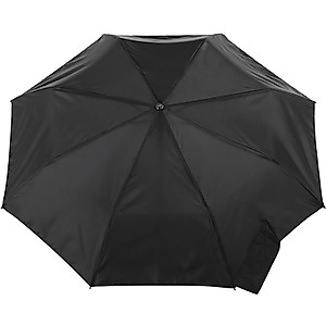 totes Titan Automatic Open Close Windproof & Water-Resistant Foldable Umbrella, Black