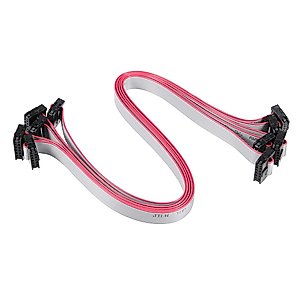 Tool parts IDC 10 Pins Connector Flat Ribbon Cable Female Connector 30cm 2mm Pitch - 5pcs