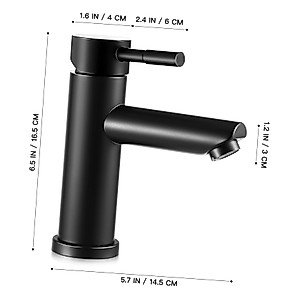 Veemoon Basin Faucet Waschtischarmatur School Faucets Bathroom Tap Kitchen Faucets One Hole Faucet Black Finish Faucet Vanity Faucet Lavatory Faucet Bath Mixer Tap Stainless Steel Sink Tub