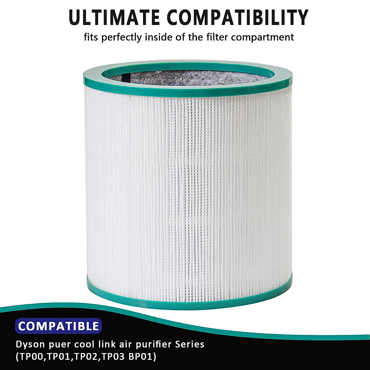 2 Pack Replacement Air Purifier Filter for Dyson Tower Purifier Pure Cool Link TP00,TP01, TP02, TP03, BP01,AM11, Compare to Part 968126-03