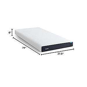 Lucid 6 Inch Twin Mattress - Firm Gel Memory Foam Mattress Twin— Bamboo Charcoal Mattress in a Box—CertiPur Certified
