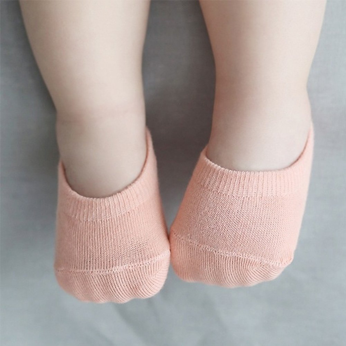 5 Pairs Baby Girls Boys No Show Socks Non-Skid with Grippers, Unisex Newborn Seamless Half Cushion Low Cut Socks, Anti Slip Socks for Infants Toddlers