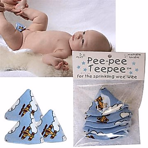 Beba Bean - Peepee Teepee for the Sprinkling WeeWeee, Baby Pee Shield , Airplane Design - 5 pack