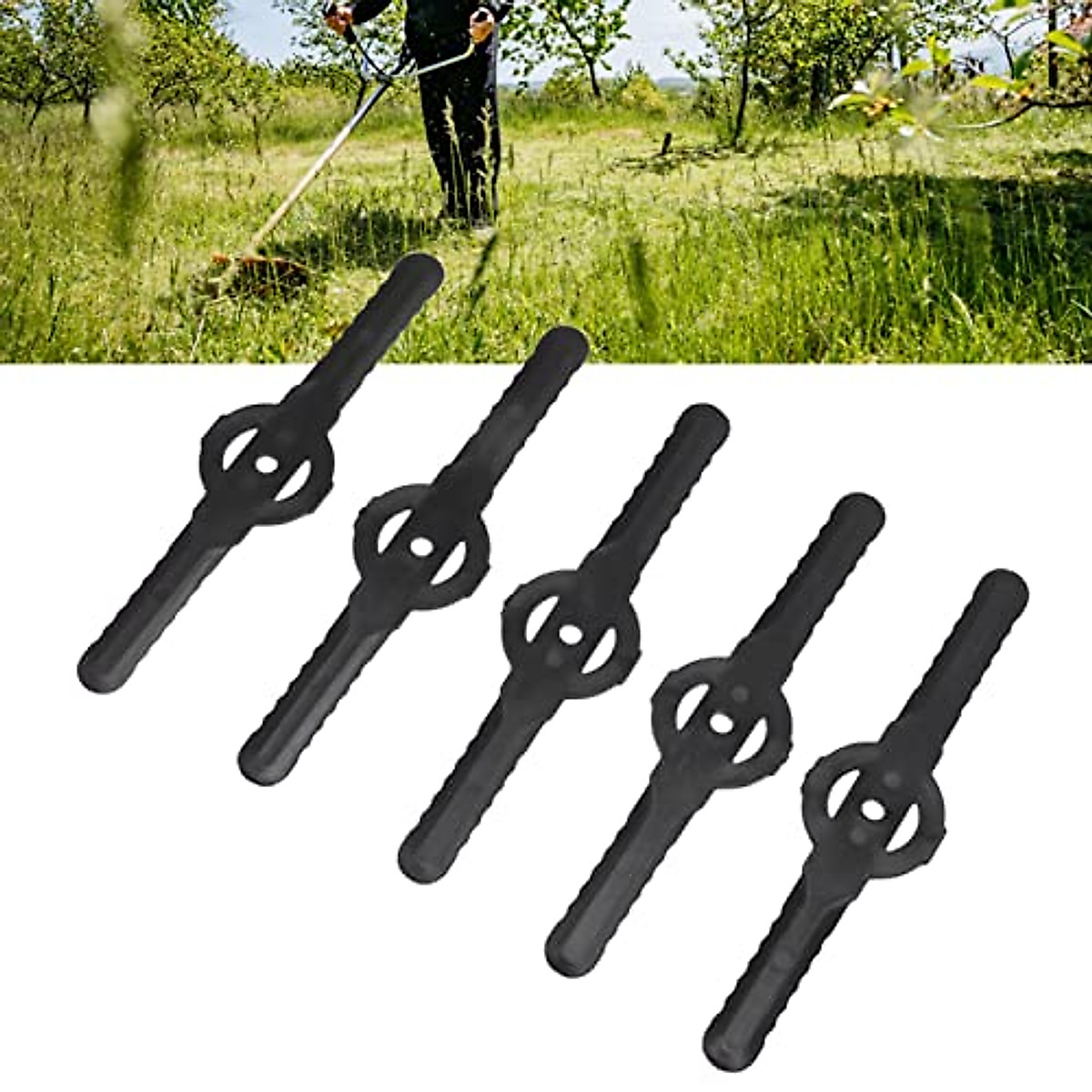 30Pcs String Trimmer Head Blades Replace, Plastic Cutter Blades Replacement Lawn Mower Weed Blades Accessories for Cordless Grass Trimmer