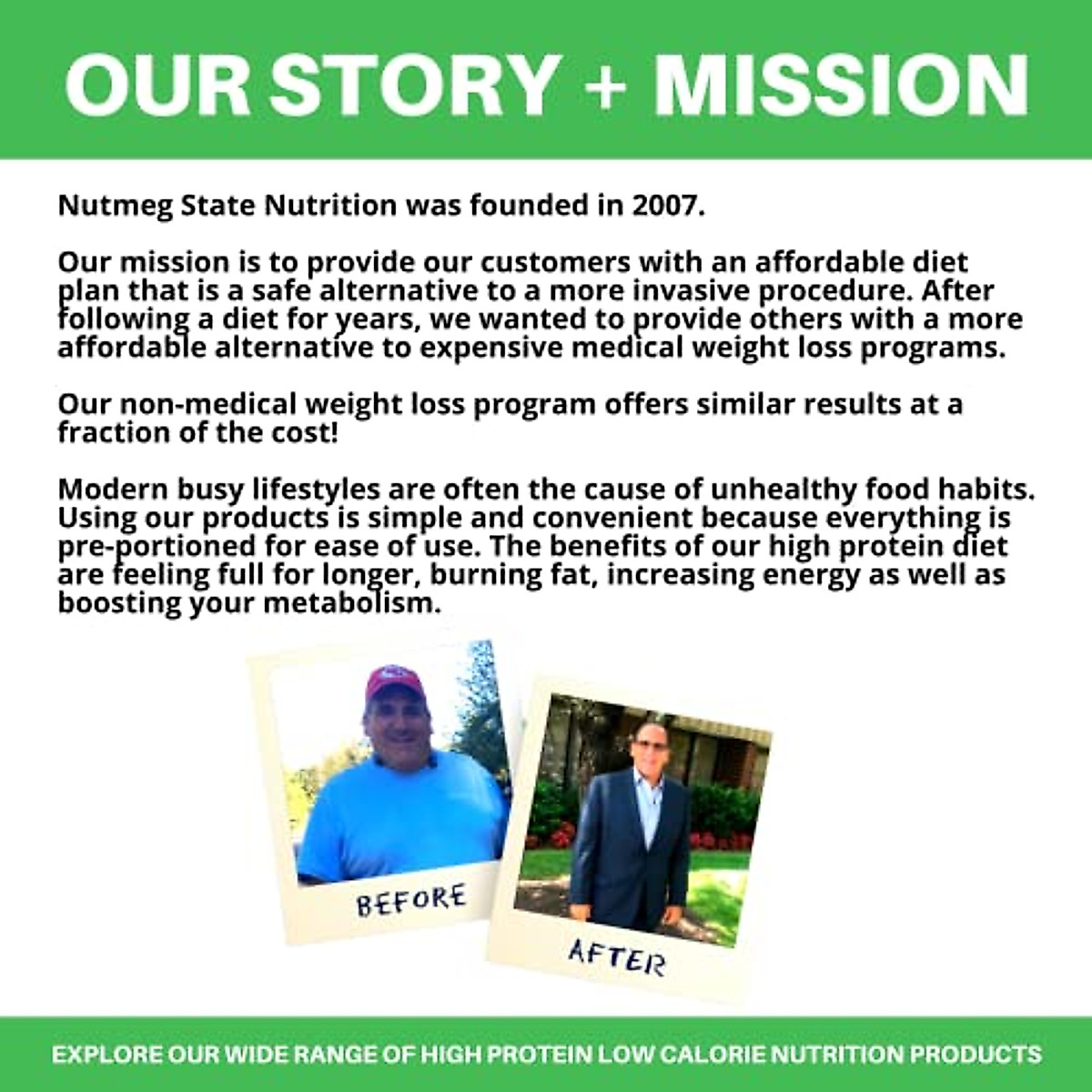 Nutmeg State Nutrition - High Protein Mug Cake Mix, 15g Protein, Low Calorie, Low Net Carbs, Low Fat, High Fiber, Gluten Free, Ideal Protein Compatible, 7 Servings Per Box (Vanilla Chocolate Chip)