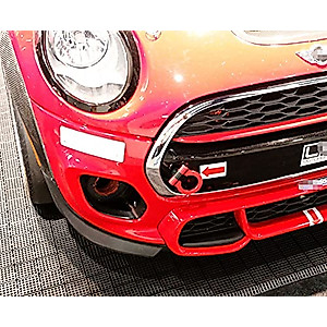 iJDMTOY Red Track Racing Style Tow Hook Ring Compatible with Mini Cooper (Gen1 R50 R51 R52 R53 R55 Gen2 R56 R57 R58 R59), Made of Lightweight Aluminum