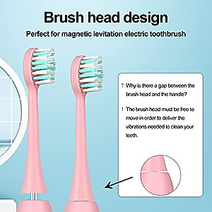 Kingeroes Replacement Brush Head, 4 Brush Heads in a Box, Pink