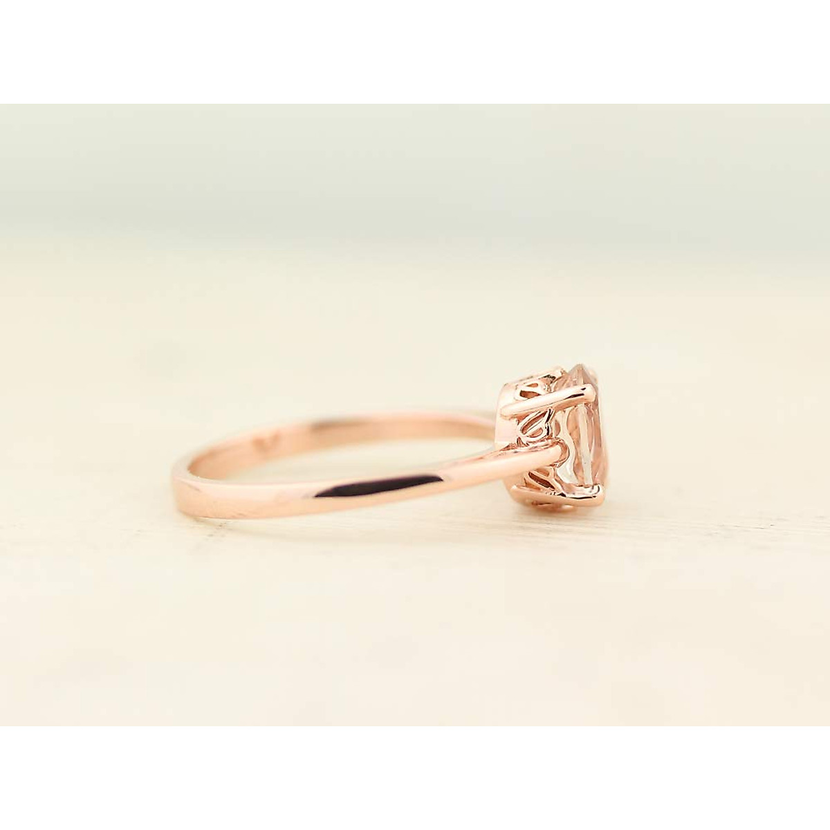 1ct Oval Morganite 14K Rose Gold Ring (7)