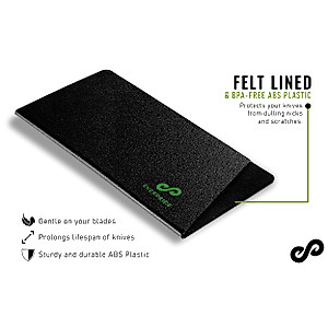 EVERPRIDE Butcher Chef Knife Edge Guard - Wide Knives Blade Edge Protectors - Meat Cleaver Knife Sheath - BPA-Free Chef Knife Cover Fits Blades Up To 8” x 4” – Knives Not Included