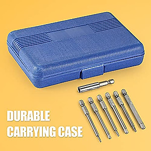 Screwdriver Bit Set, Sunsbell Security Bit Set Extra Long Magnetic Driver Kit, Drill Screwdriver Bit Set, Screw Driver Bits with Case, Hex, Star Bits, Square, Spanner Bits - 50Pcs