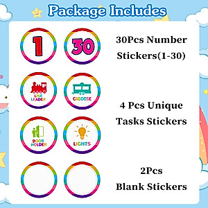 Flyab 36pcs Line up Spots for Classroom Floor 4" Floor Numbers for Classroom Lining up Line up Stickers Classroom Floor Line up Dots for Classroom Floor Back to School Preschool Kindergarten Classroom