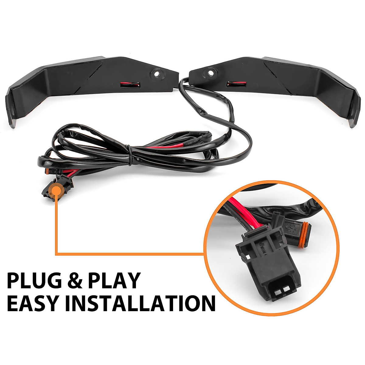 SAUTVS Handguards LED Lights for Can Am Ryker, Aluminum Hand Guards LED Lights Lamps Lighting Kit for Can-Am Ryker 600 900 Sport Rally All Models Accessories (2PCS, Replace #219400820)