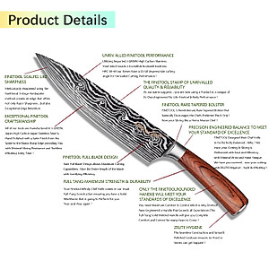 VINNAR Chef Knife Set, 5 Pieces Japanese Kitchen Knife Set, Super Sharp Stainless Steel Blade with Pakkawood Handle, Professional Chef's Knives for Home Kitchen and Restaurant