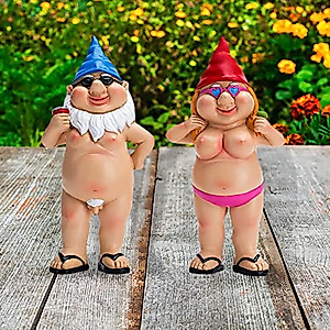 Garden Statues 4.7 Inch Garden Gnomes Outdoor for Garden Decor Yard Decor Funny Gifts