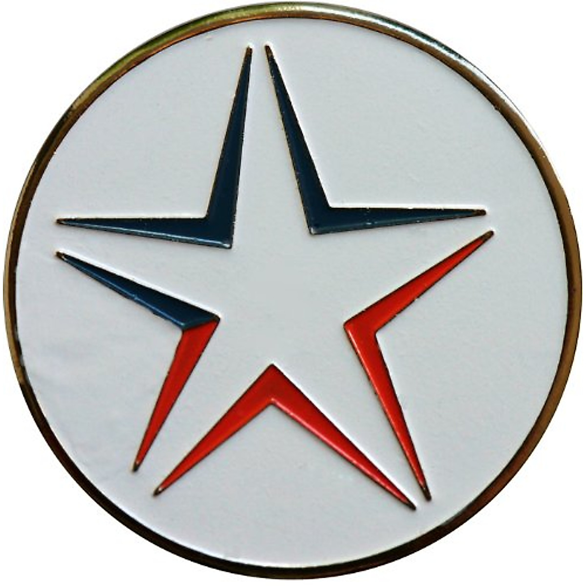 Putter Mounted Divot Tool and Ball Marker - RED/Blue Star