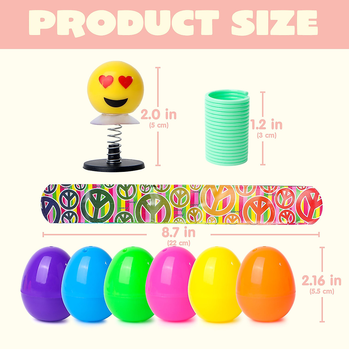 JOYIN 144 PCS Prefilled Easter Eggs with Assorted Toys for Easter Egg Hunt, Party Favors, Basket Stuffers, Classroom Prize Supplies