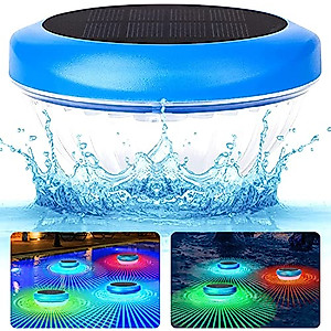 morxinle Solar Floating Pool Lights,RGB Color Changing Floating Pool Lights for Swimming Pool,Waterproof Light up LED Pool Accessories,Outdoor LED Pool Lights That Float for Pool,Pond,Spa,Hot tub