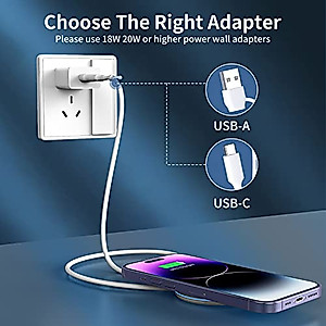 2 Pack Magnetic Wireless Charger 15W Fast Apple Mag-Safe Charger for iPhone 14/13/12 Series Magnet Wireless Charging Pad for AirPods 3/2/Pro Mag Safe Charger with 5ft Dual Charging Port Cable