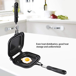 Fry Pan,Double-Sided Multifunction Fry Pan Sandwich Toaster Breakfast Maker Nonstick Baking Pan Sandwich Maker