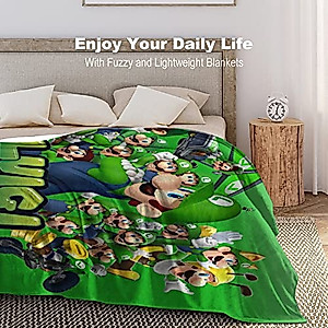 SCGOLD Throw Blanket, 40x50 inch Fleece Blanket Lightweight Blankets for Sofa, Couch, Bed, Camping, Travel - Super Soft Cozy Microfiber Blanket & Xmas Gift, Green