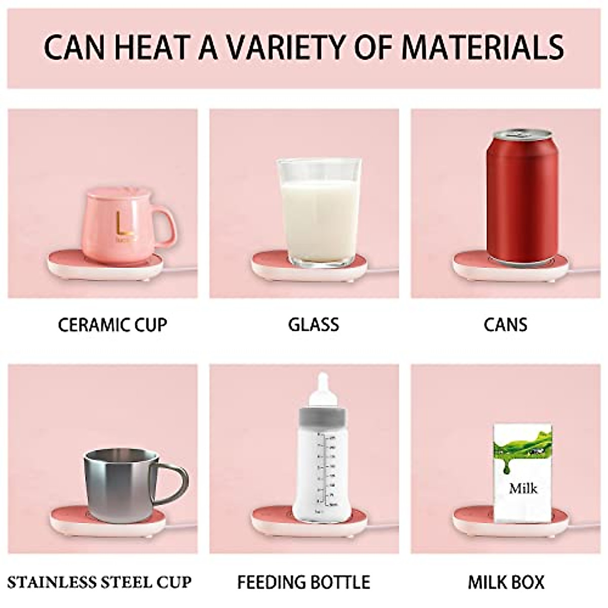 Coffee Mug Warmer , Smart Warmers Desk Cup Electric Plate Auto On/Off Gravity Induction Intelligent Gravity Sensing Heater Heating Beverage Drink for Desk Office Home Milk Tea Chocolate Water Candle