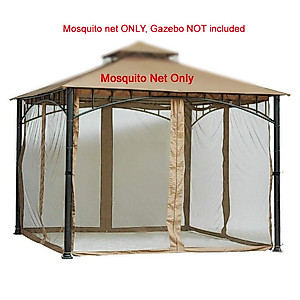Westcharm 12x12 Gazebo Universal Replacement Mosquito Netting Screen Walls, Set of 4 Panels (Gazebo Mosquito Net Only)