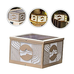 DOITOOL 1pc Post lamp Light for Outside Patio Fence Post Lights Fence Solar Lights Outdoor Fence Deck Cap Light Outdoor Column Lights Outdoor Pillar Light Outdoor lamp Lighting