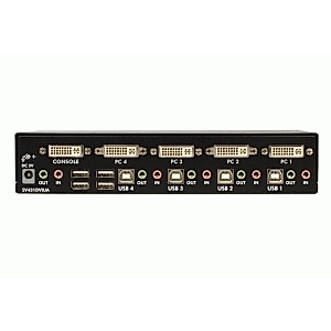 StarTech, DVI USB KVM Switch with Audio - KVM/audio / USB switch - USB - 4 ports - 1 local user
