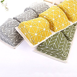 litymitzromq Hanging Organizer, 3 Pockets Wall Door Closet Home Hanging Storage Bag Linen Fabric Wardrobe Organizer Pouch Space Saving Household Tool Grey