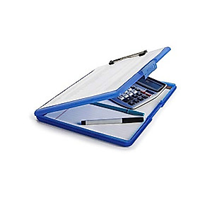 Dexas 3517-J2728 Slimcase 2 Storage Clipboard with Side Opening, Royal Blue