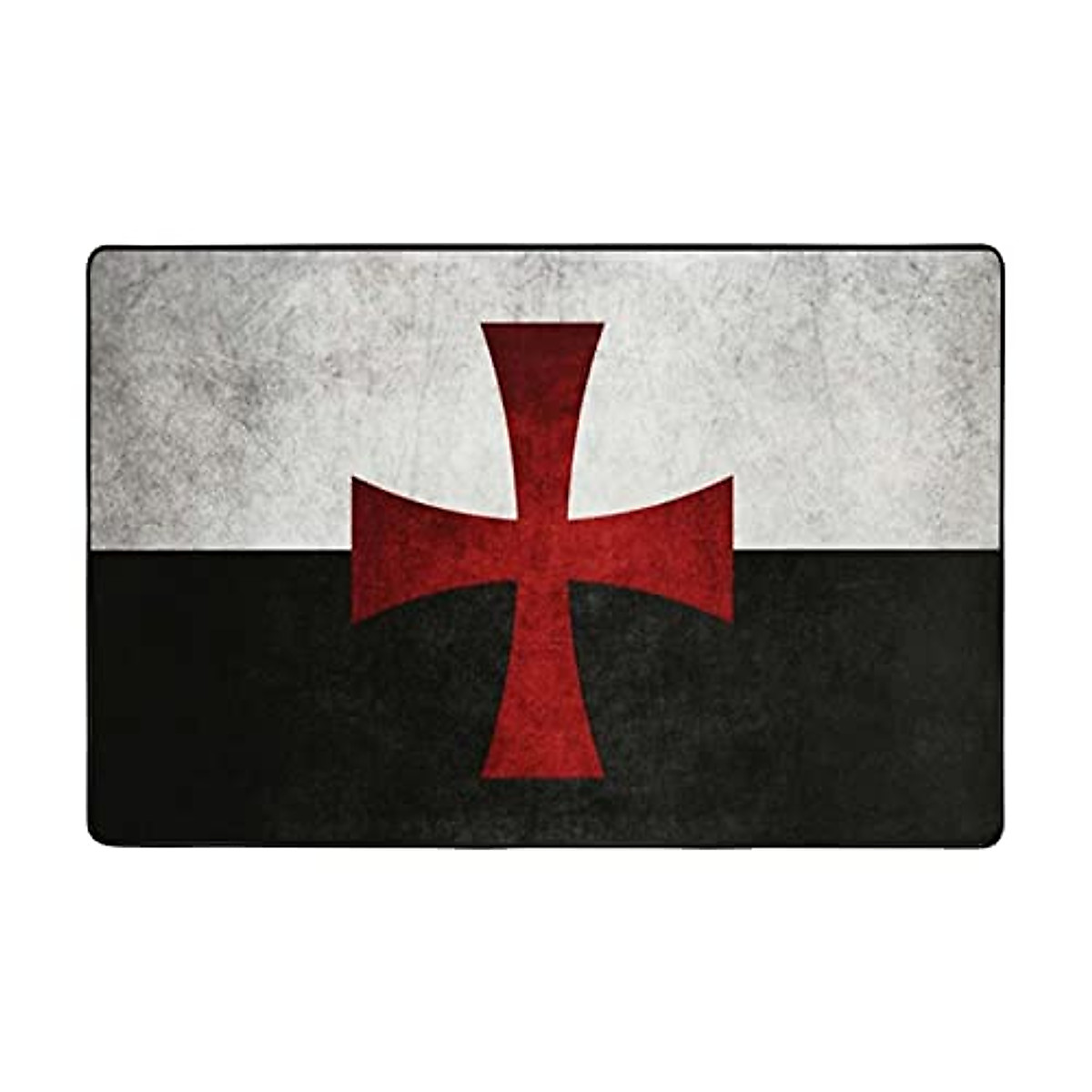 Symbol of The Knights Templar Area Rug Living Room Kitchen Bedroom Sofa Bedside Carpet Floor Mats 36"X24"