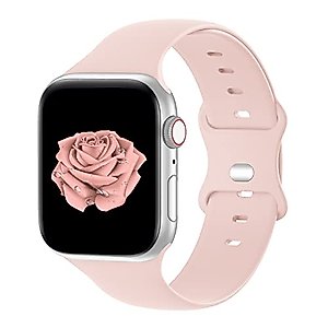 Bandiction Compatible with Apple Watch Series 3 38mm Series 5 40mm iWatch Bands 38mm 40mm 41mm, Soft Silicone Sport Replacement Strap Compatible for iWatch SE Series 7 6 5 4 3 2 1 Sport Edition