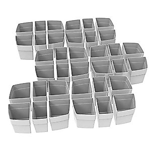 Storex 00980U06C Sorting Cups for Large Caddy (Sold Separately), 36-Pack, Gray