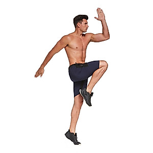 STICKON Mens Athletic Shorts Casual Sweat Shorts Summer Beach Shorts Drawstring Elastic Waist with Zipper Pockets Red-03 M