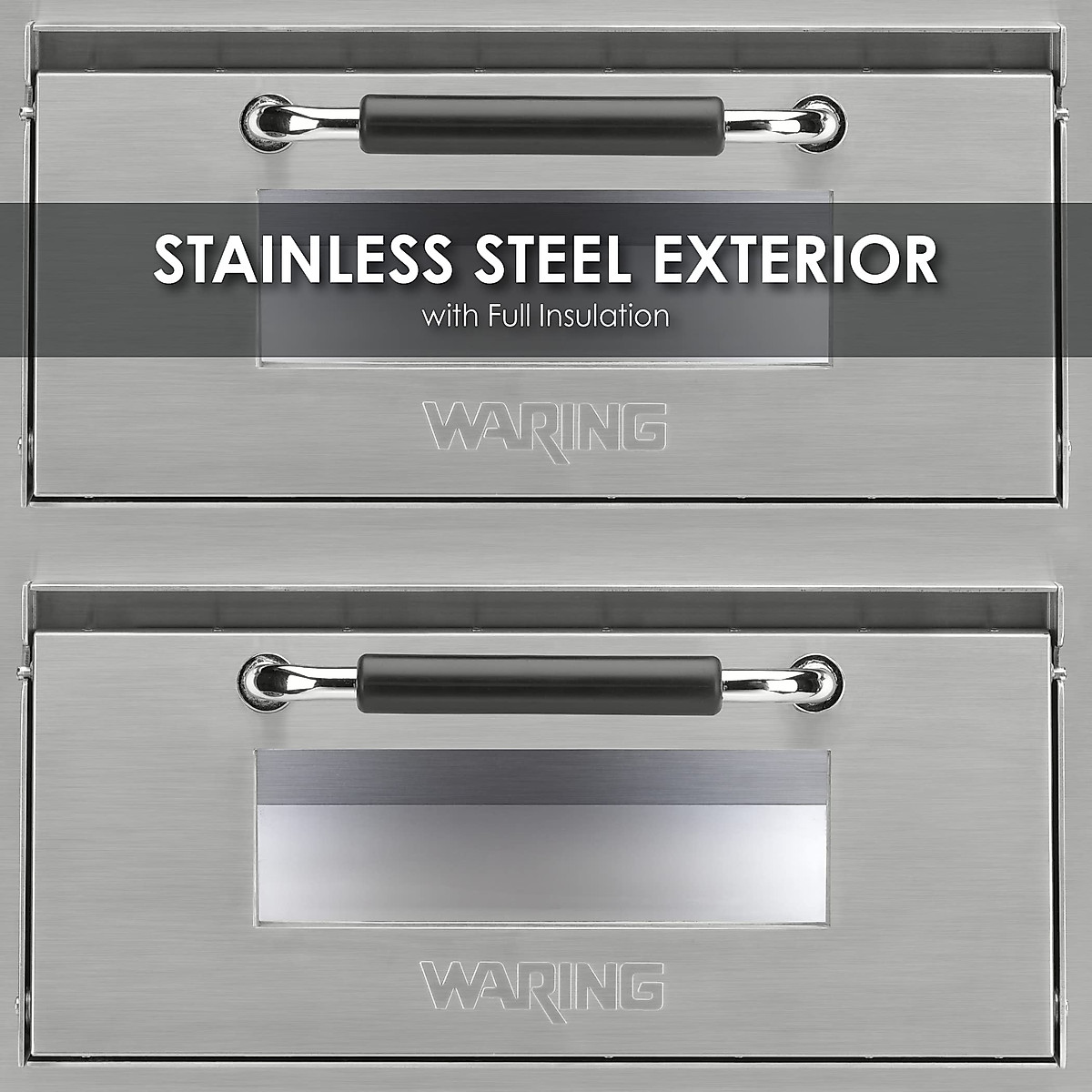 Waring WPO750 Double-Deck Pizza Oven (Dual Door), Silver