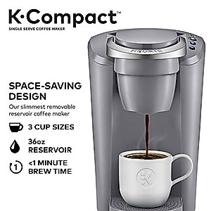 Keurig K-Compact Single-Serve K-Cup Pod Coffee Maker (Grey)
